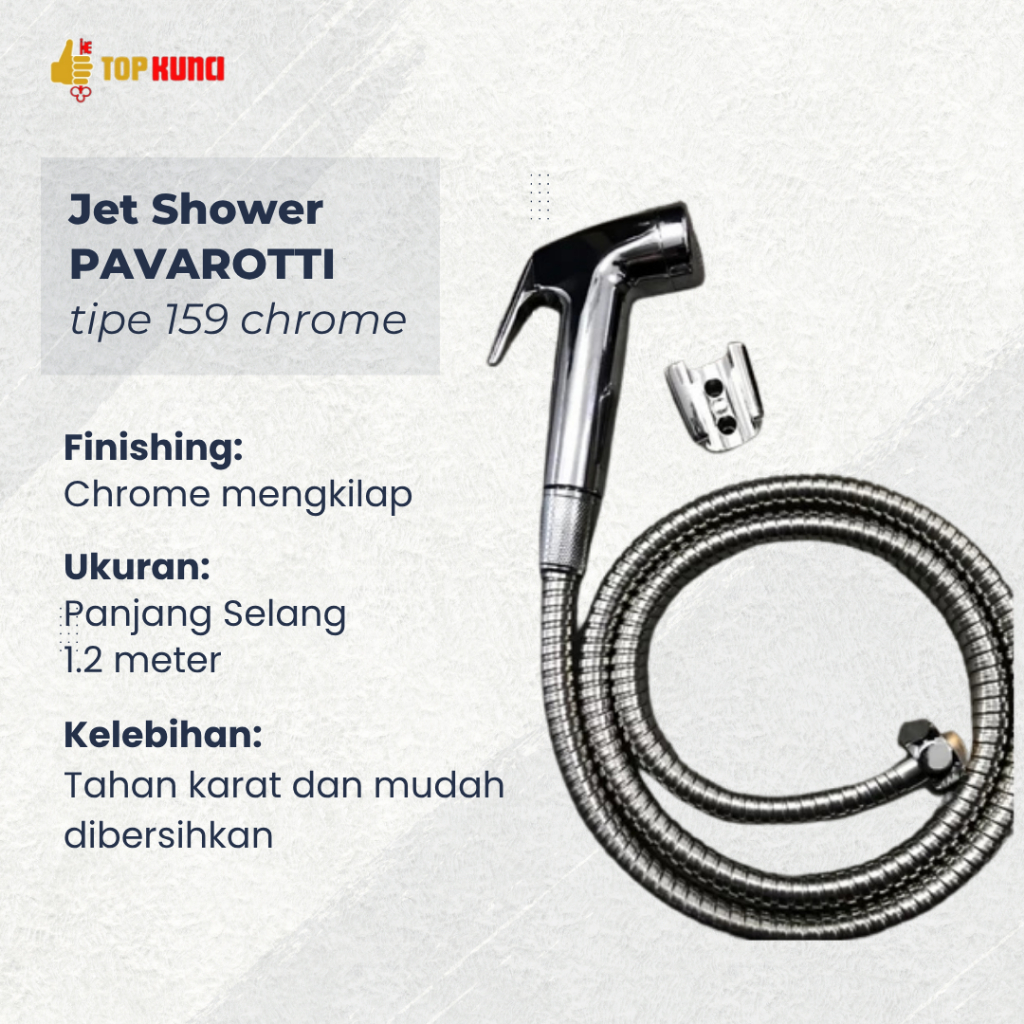 Jual PAVAROTTI - Jet Showe Tipe 159 Chrome | Shower Toilet Duduk Bidet ...
