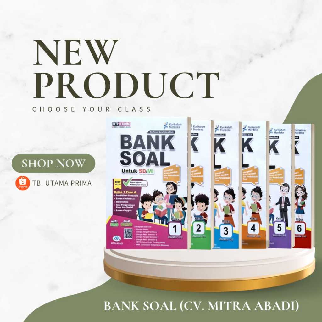 Jual BUKU BANK SOAL KELAS 1,2,3,4,5,6 KURIKULUM MERDEKA SD/MI (PENERBIT: CV. MITRA ABADI ...