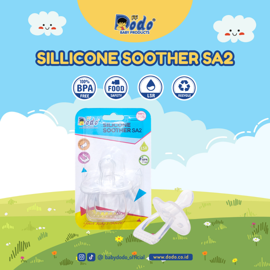 Jual Dodo Silicone Soother SA2 (Empeng Silikon Pipih) | Shopee Indonesia