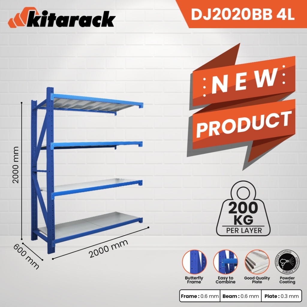 Jual KITARACK DK2020 RAK SUSUN / RACK GUDANG PANJANG 200CM LEBAR 60CM ...