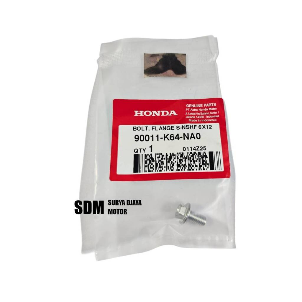 Jual Baut Flange S NSHF 6X12 Honda CBR 250RR K64J Original Honda 90011-K64-NA0 | Shopee Indonesia