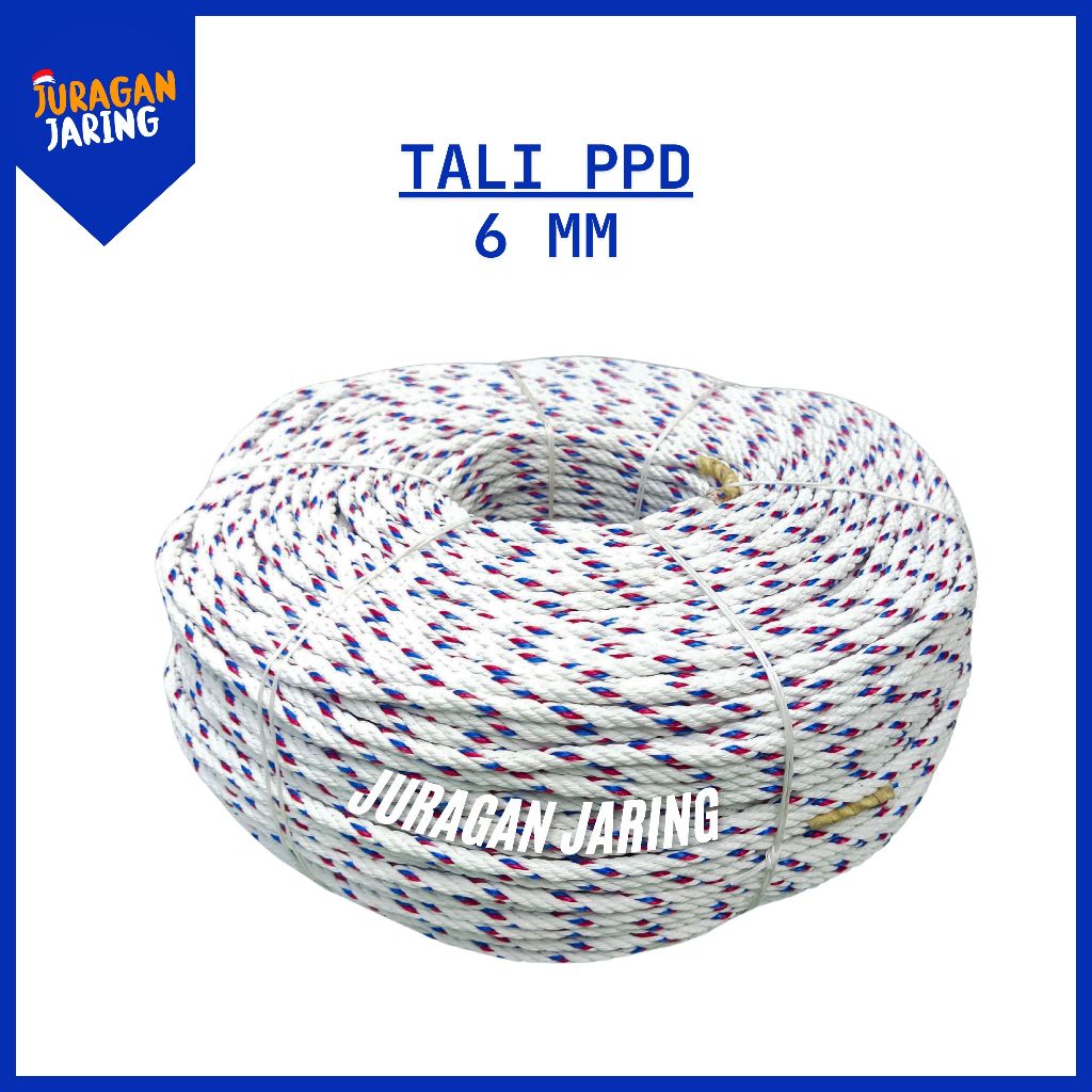 Jual TALI TAMBANG PPD 6 MM PER ROLL UNTUK IKAT BATANG, IKAT MOBIL TRUK ...
