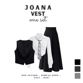 Jual One Set OOTD Yearbook American School (Kemeja Putih, Vest Hitam ...