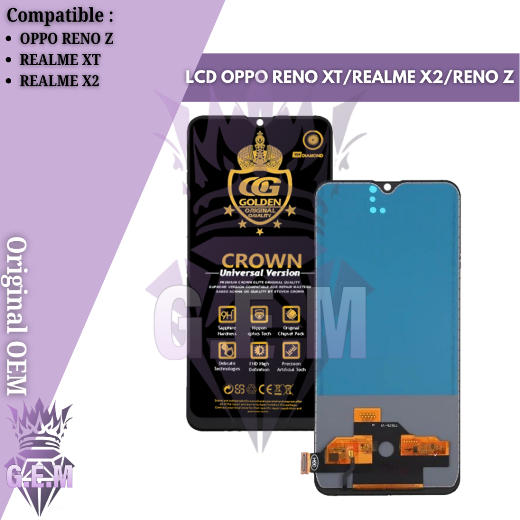 Jual LCD REALME XT / REALME X2 / RENO Z TOUCHSCREEN FULLSET COMPLETE ...