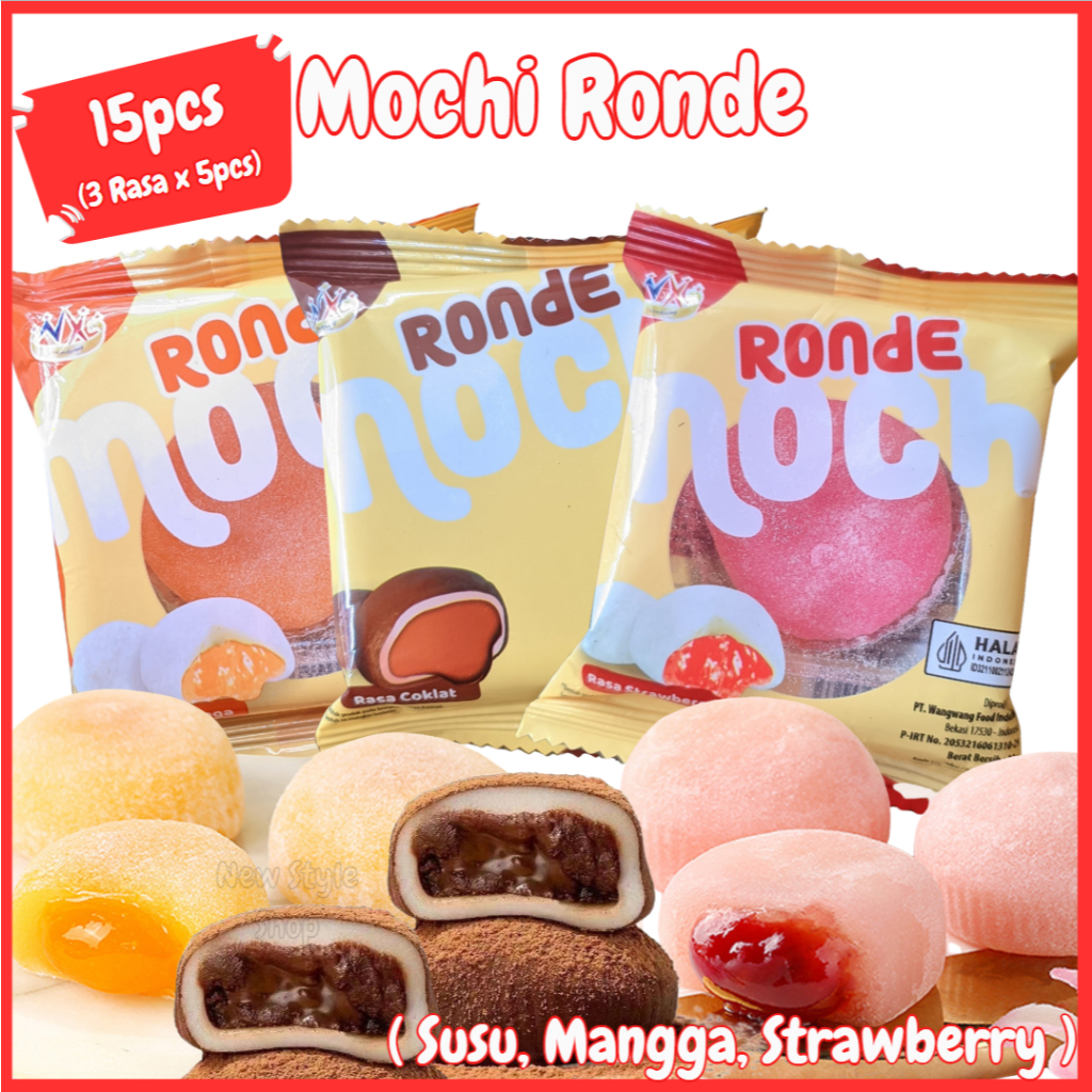 Jual [ HALAL ] Mochi Ronde Isi Selai Coklat, Mangga, Strawberry Mix ...