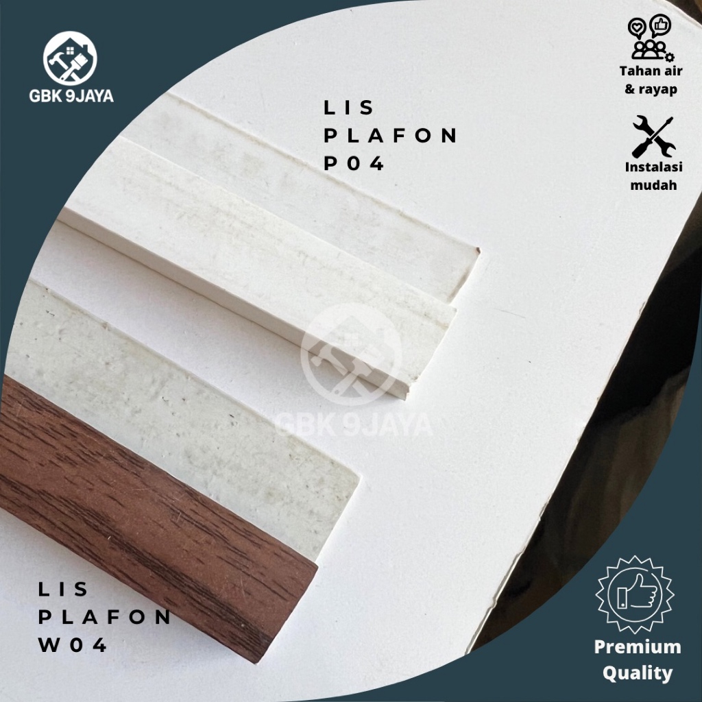 Jual Lis Sudut Siku Minimalis Putih P04 Panjang 100cm Lis Plafon PVC ...