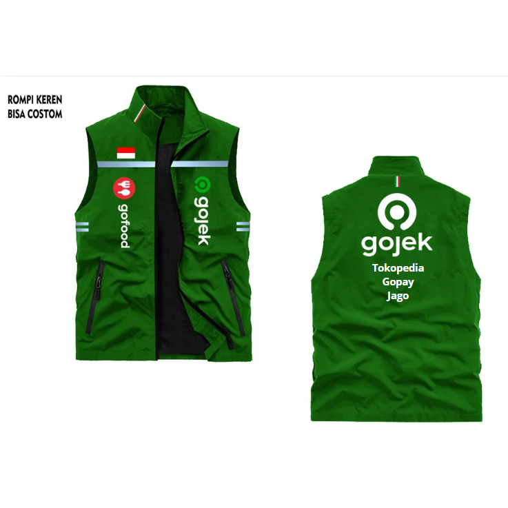 Jual Rompi Vest Gojek | Rompi Kasual Ojol Gojek GoTo | Rompi Driver ...