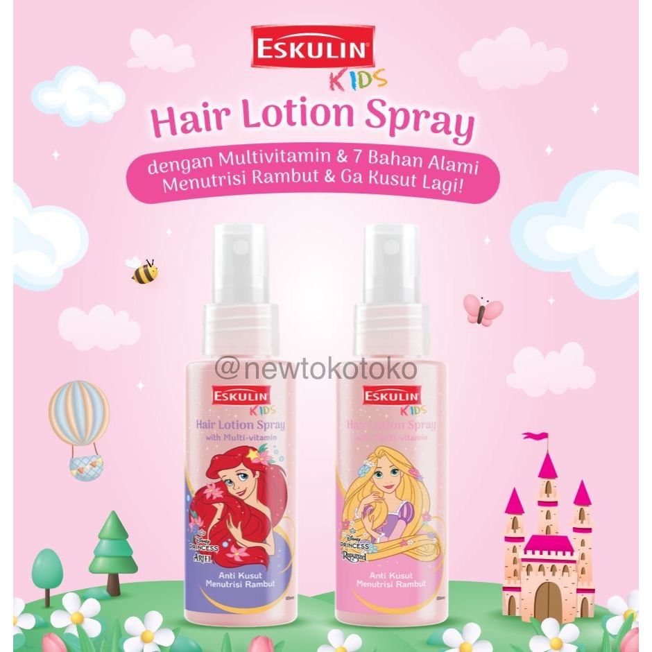 Jual Eskulin Kids Hair Lotion Spray with Multi-Vitamin Anti Kusut 100ml ...