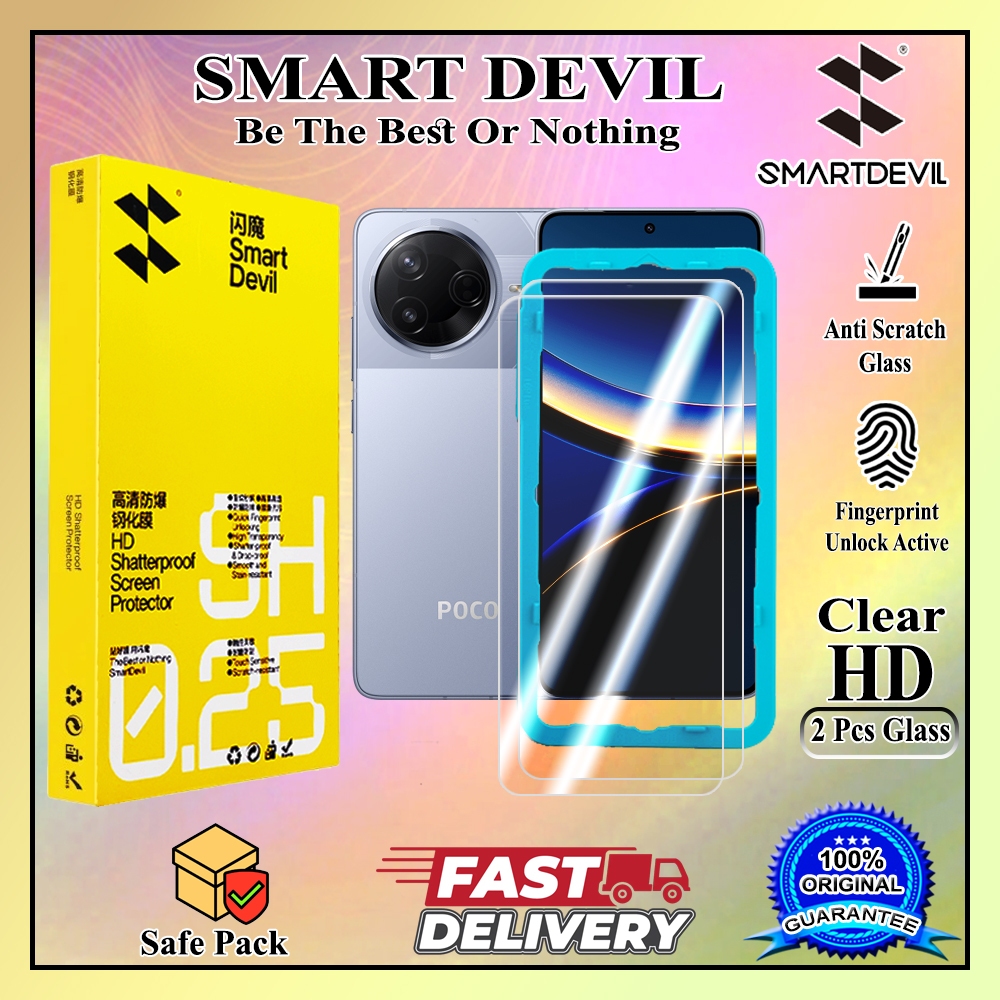 Jual SmartDevil Tempered Glass Poco F7 Pro F7 Ultra isi 2PCS easy Installer with aplicato ...