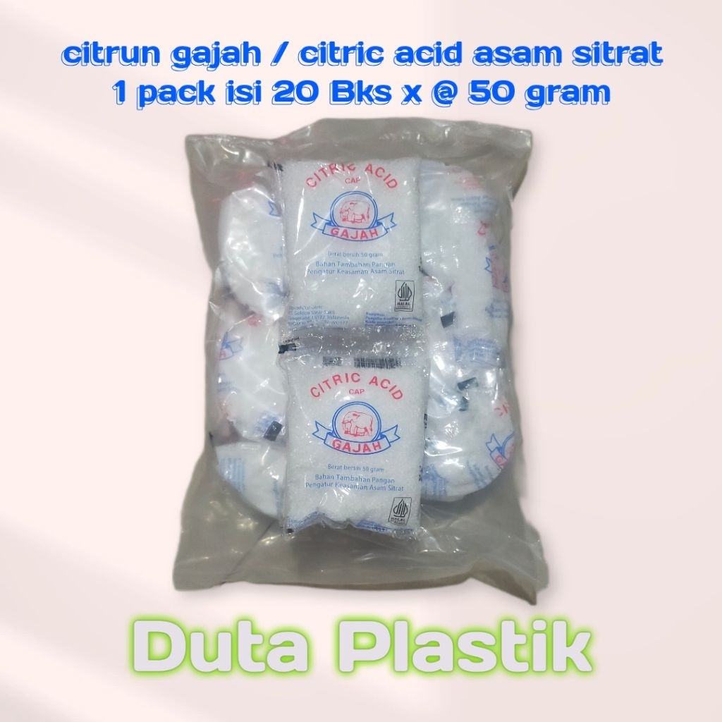 Jual Citrun gajah / citric acid asam sitrat 1 pack ( 20 sachet ...