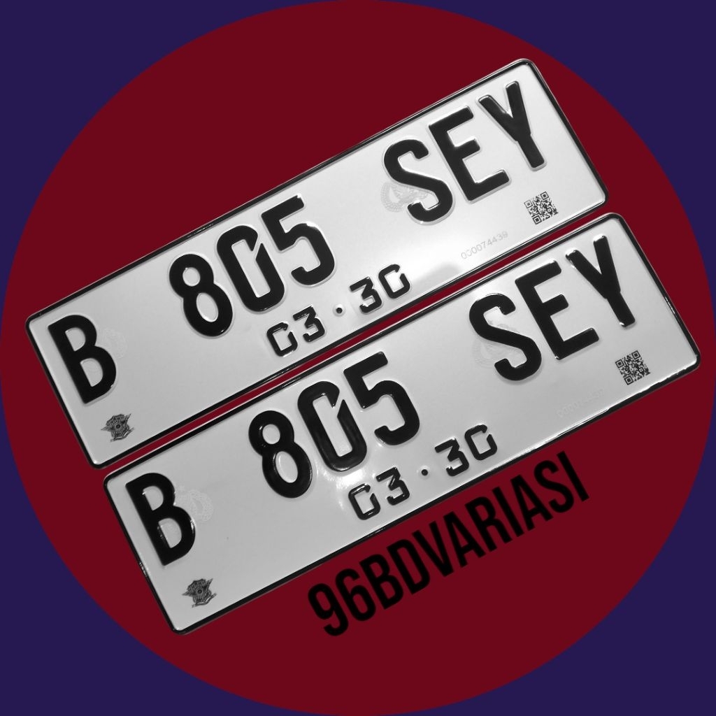 Jual plat mobil reflektif barcode QR terbaru warna putih | Shopee Indonesia