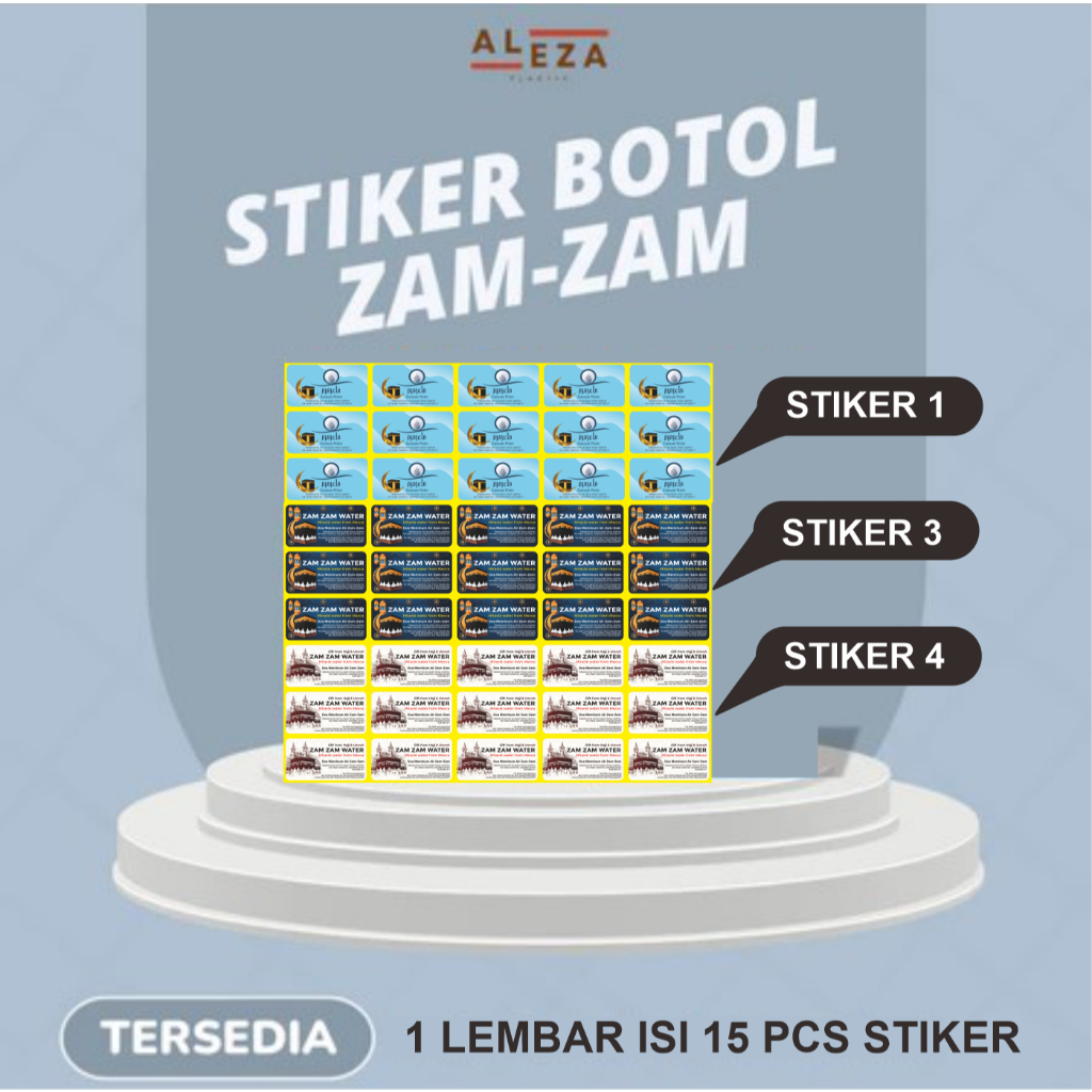 Jual Stiker Botol Zam Zam | Stiker warna Botol Zam Zam | Stiker Botol ...