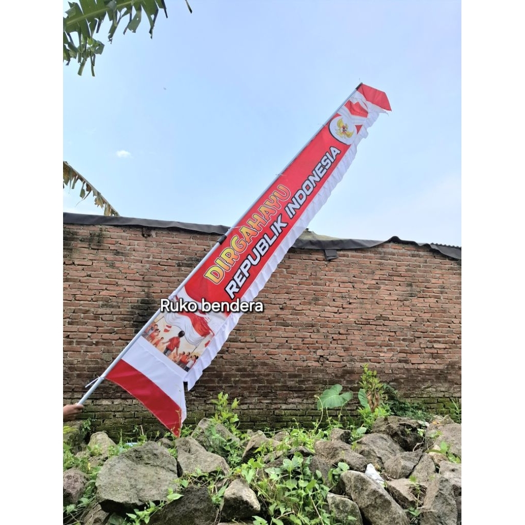 Jual BENDERA BANDIR MERAH PUTIH DIRGAHAYU/BENDERA UMBUL UMBUL DIRGAHAYU ...