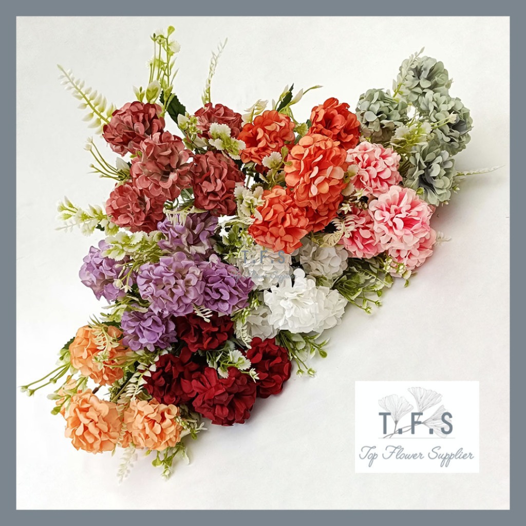Jual Artificail Bouquet Pompon Daisy Premium Artificial Flower Bunga ...