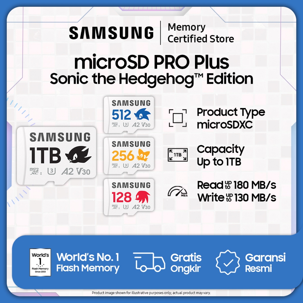 Jual Samsung microSD PRO Plus Sonic the Hedgehog Edition UHS-I ...