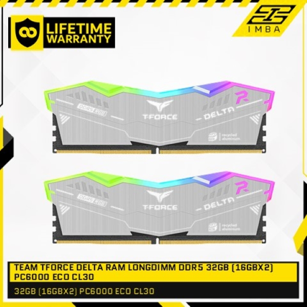 Jual TEAM TFORCE DELTA RAM LONGDIMM DDR5 32GB (16GBX2) PC6000 ECO CL30 ...
