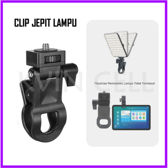 Jual Clip Jepit Lampu Holder HP Klip Clamp Penjepit Multifungsi Lampu ...