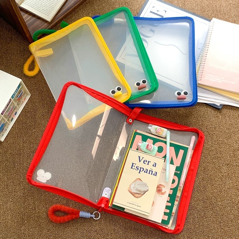 Jual 99KHOME Transparent Document Bag A4 Map Plastik Bening ZipperSnap ...