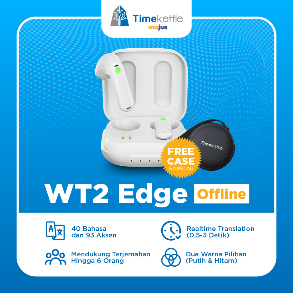 Jual Timekettle WT2 Edge Translator Alat Penerjemah Bahasa Suara Real ...