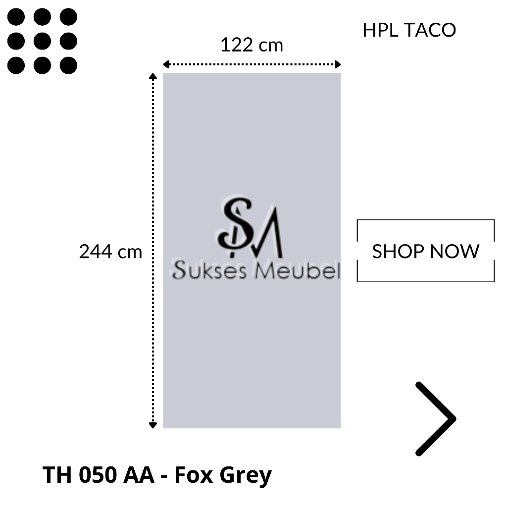 Jual TACO HPL Solid TH 050 AA - Fox Grey | Per 1 Lembar Ukuran 122cm x ...