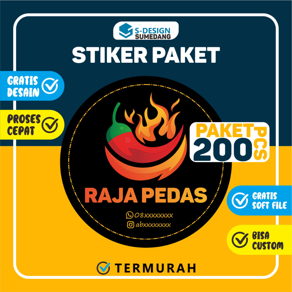 Jual STIKER PAKET 200PCS TERBAIK SDESAIN CABANG SUMEDANG / STIKER ...