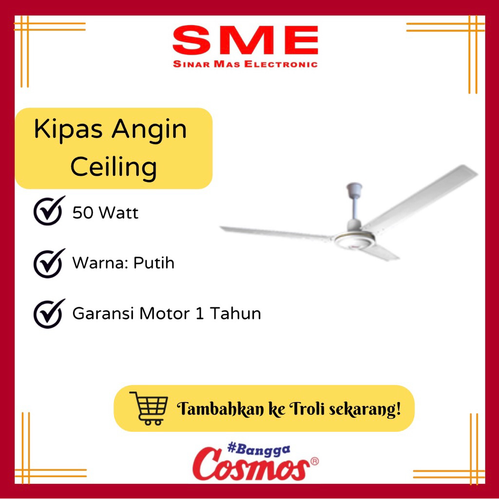 Jual Ceiling Fan / Kipas Baling-Baling Langit COSMOS 56 inch | Shopee ...