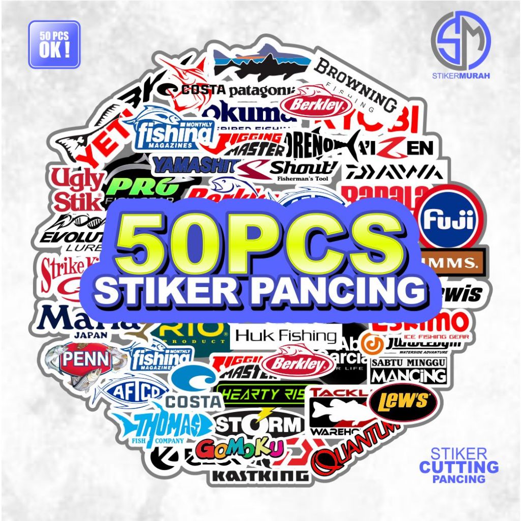 Jual Stiker Mancing Mania Brand, Sticker Pancing Merk brand terkenal ...