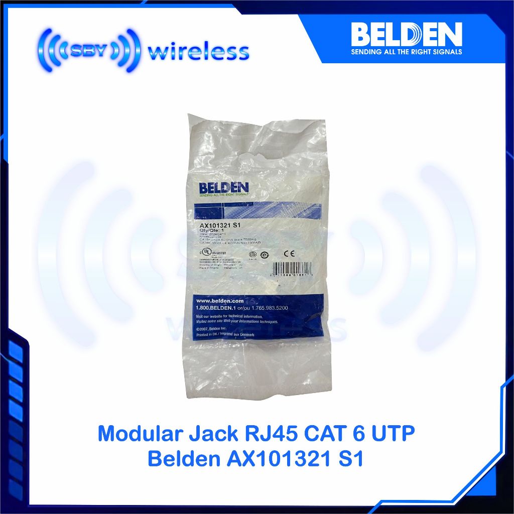 Jual Modular Jack RJ45 CAT 6 UTP Belden AX101321 S1 | Shopee Indonesia
