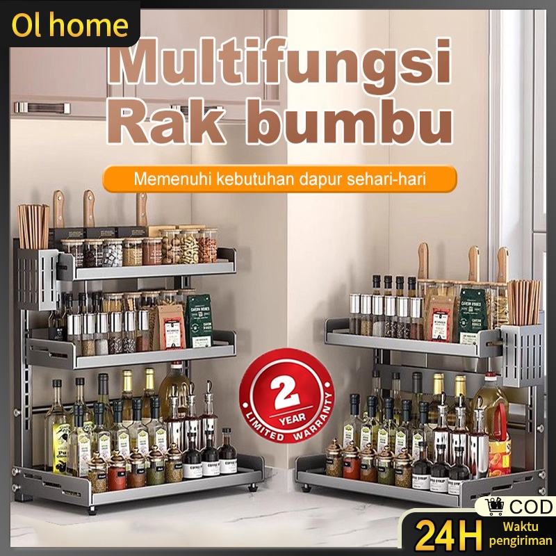 Jual Olhome Rak Bumbu Dapur Rak Penyimpanan Dapur Rak Bumbu Rak Dapur 2 ...