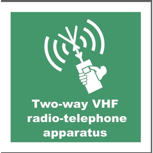 Jual two way vhf radio telephone apparatus sticker safety sign ...