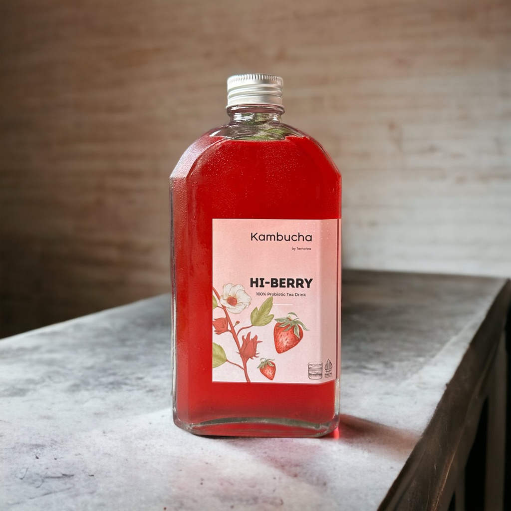 Jual Kombucha Rosella Stroberi 330 ml Botol Kaca | Shopee Indonesia
