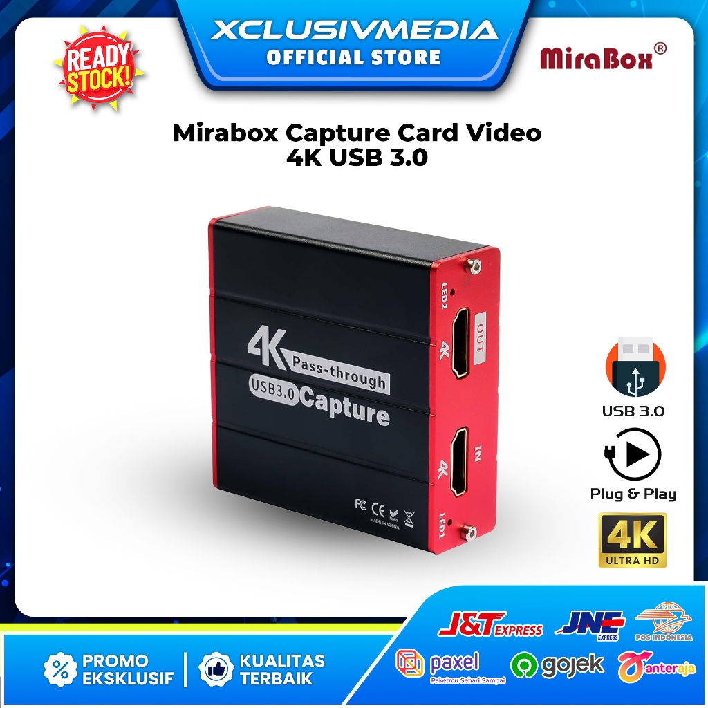 Jual Mirabox HD Video Capture HDMI USB 3.0 4K Loopout Live Streaming ...