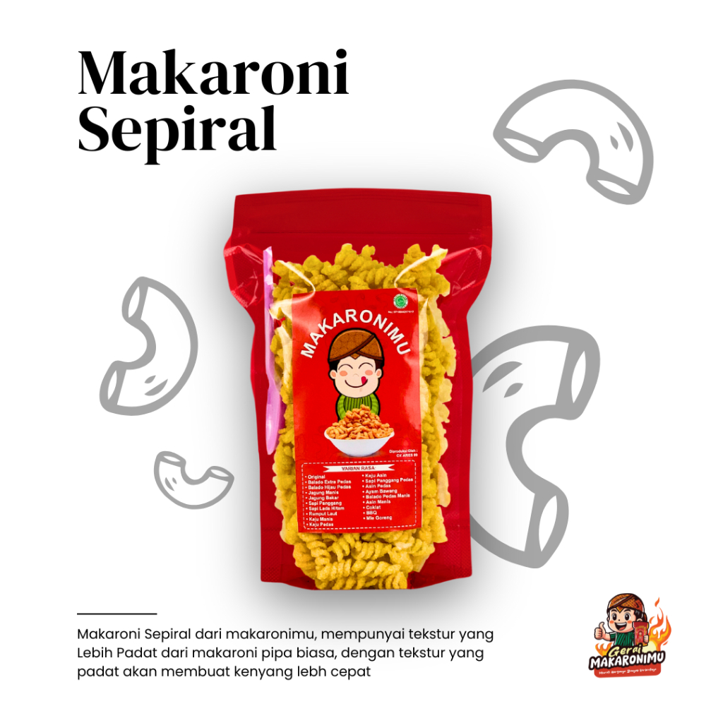 Jual Gerai Makaronimu | MAKARONI SEPIRAL | Makaroni Pedas / Makaroni ...