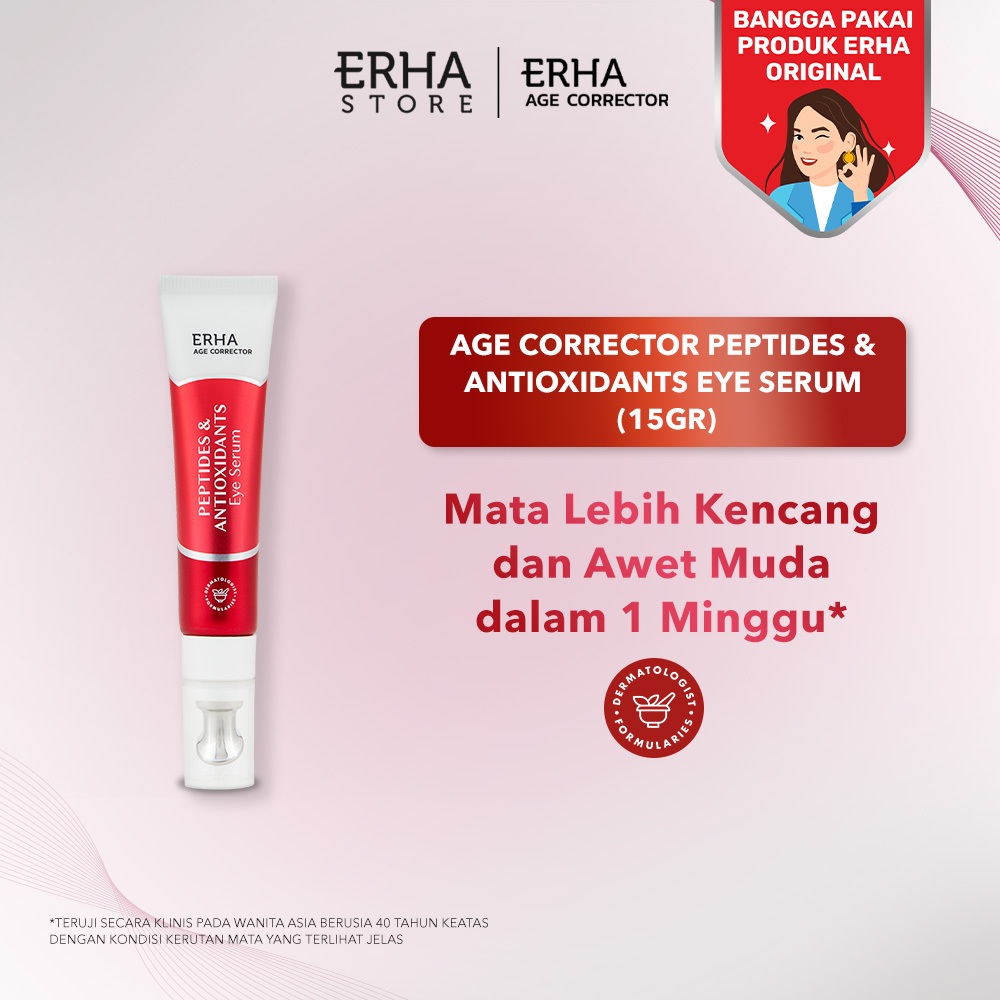 Jual ERHA Age Corrector Peptides & Antioxidants Eye Serum 15g - Serum ...