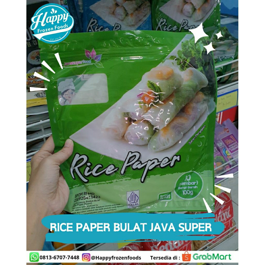 Jual RICE PAPER BULAT JAVA SUPER 10L | HAPPY FROZEN FOODS PALEMBANG ...