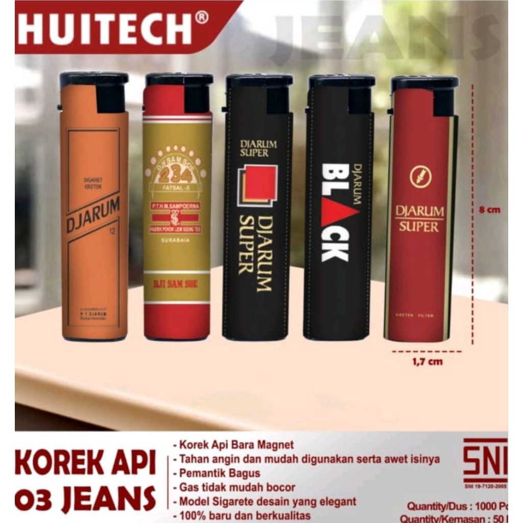 Jual KOREK API BARA / KOREK GAS BARA MERK HUITECH ISI 50PCS | Shopee ...