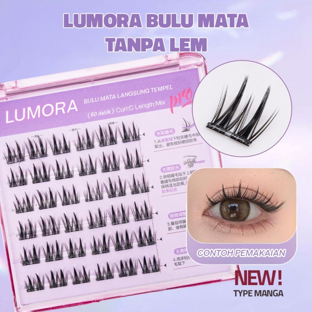 Jual COD | Bulu Mata LUMORA 𝐓𝐀𝐍𝐏𝐀 𝐋𝐄𝐌 𝐋𝐚𝐧𝐠𝐬𝐮𝐧𝐠 𝐓𝐞𝐦𝐩𝐞𝐥 Natural 3D KODE B ...