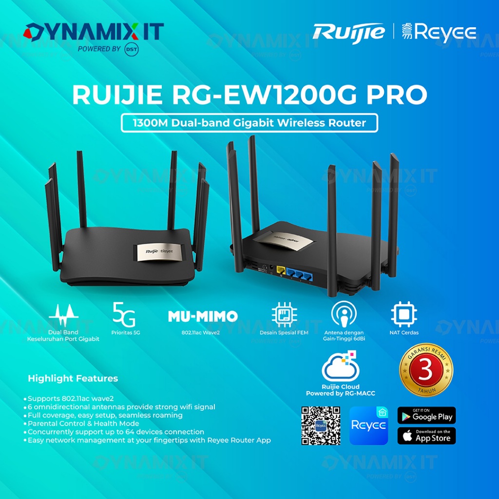 Jual RUIJIE REEYEE RG-EW1200G PRO 1300M Dual-Band Gigabit Wireless ...