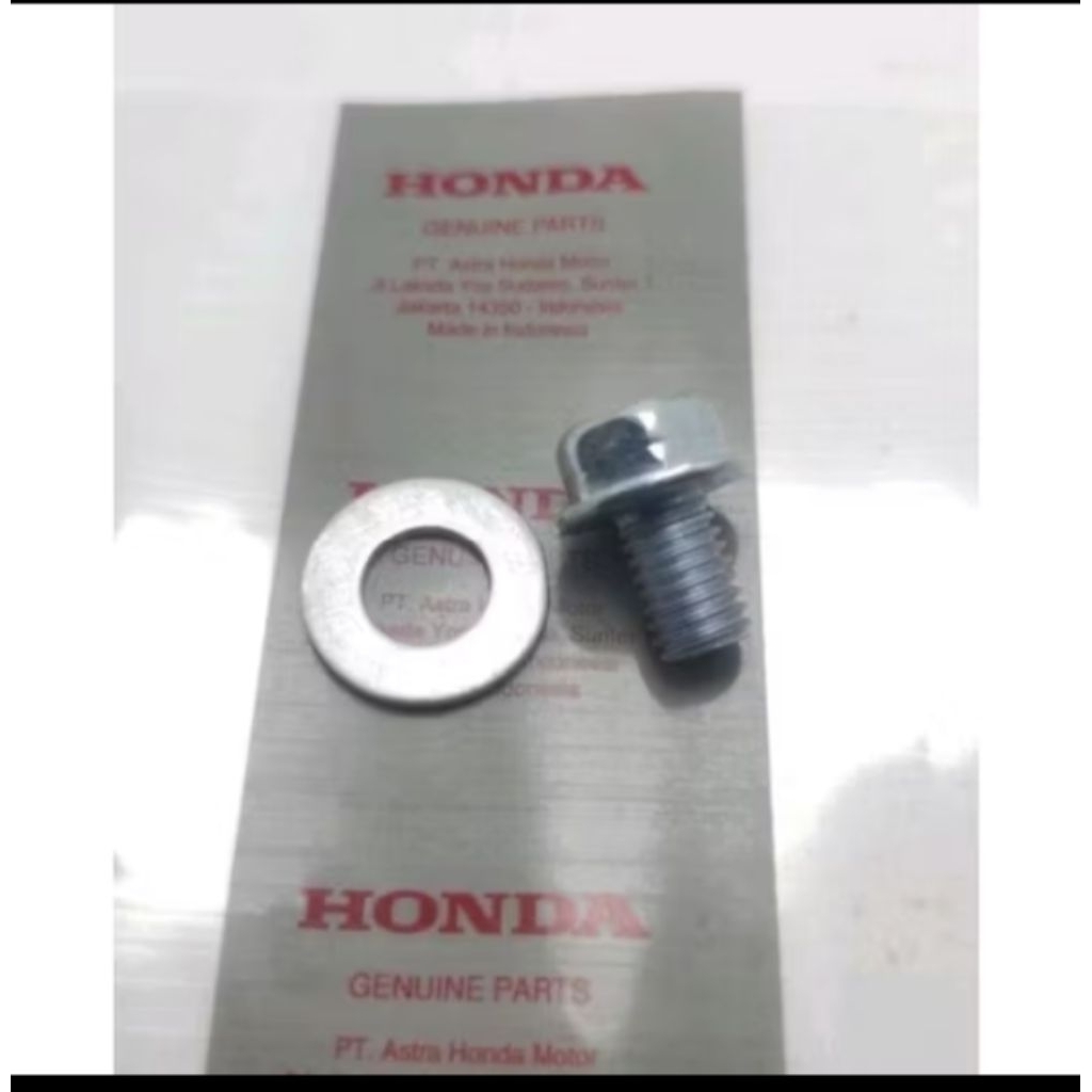 Jual baut tap oli baut pembuangan oli +ring untuk semua motor matic ...