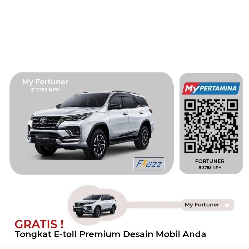 Jual Kartu E-Toll + Barcode My Pertamina Card Toll Flazz Gratis Tongkat ...