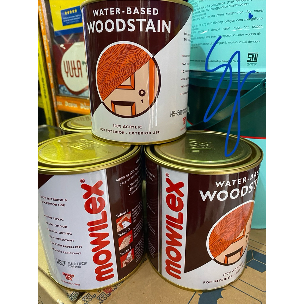 Jual MOWILEX WOODSTAIN CAT PELAPIS KAYU PREMIUM 1KG // 1 KG BERBASIS ...