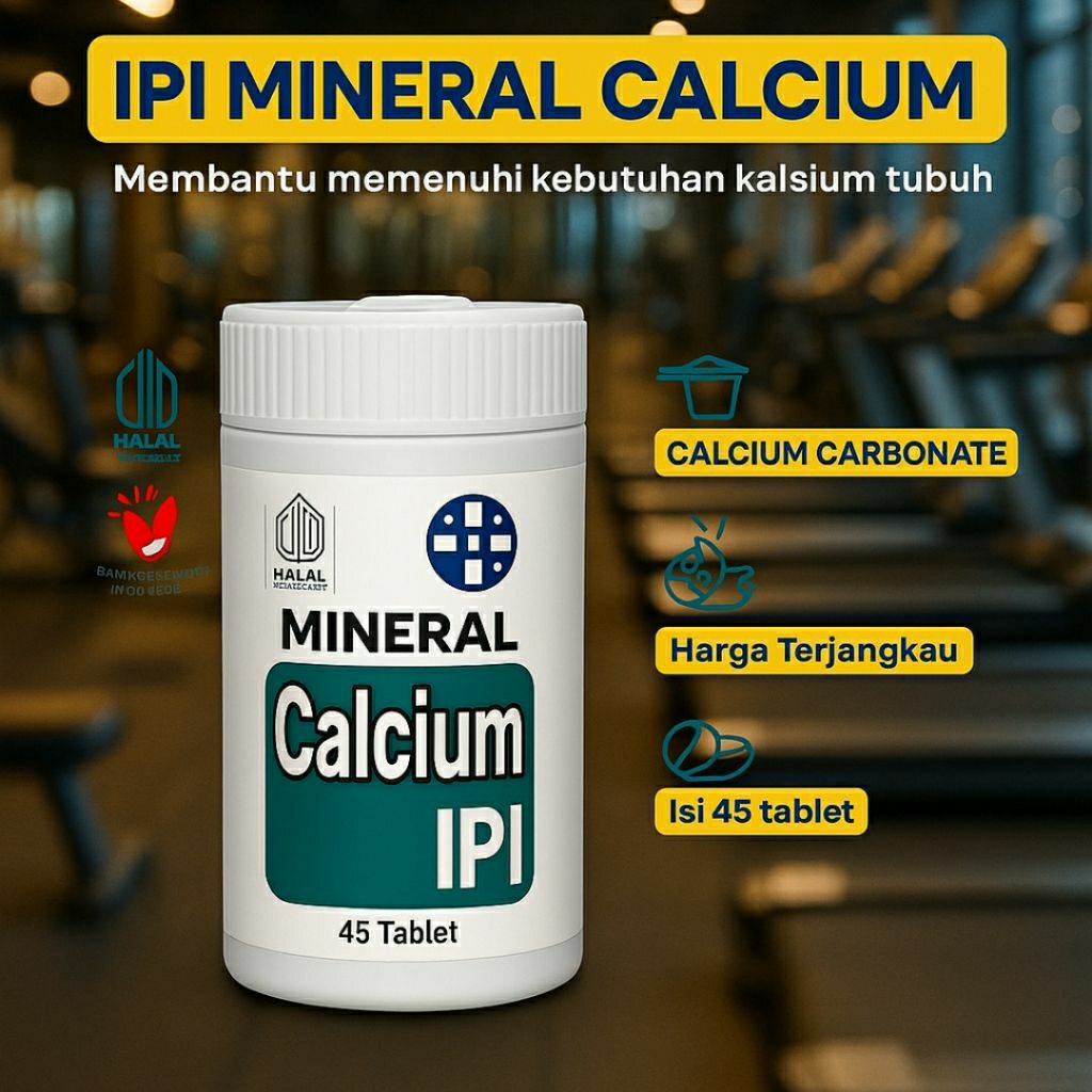 Jual Ipi Vitamin Kalsium Calcium 45 tablet Mineral Kesehatan Tulang ...