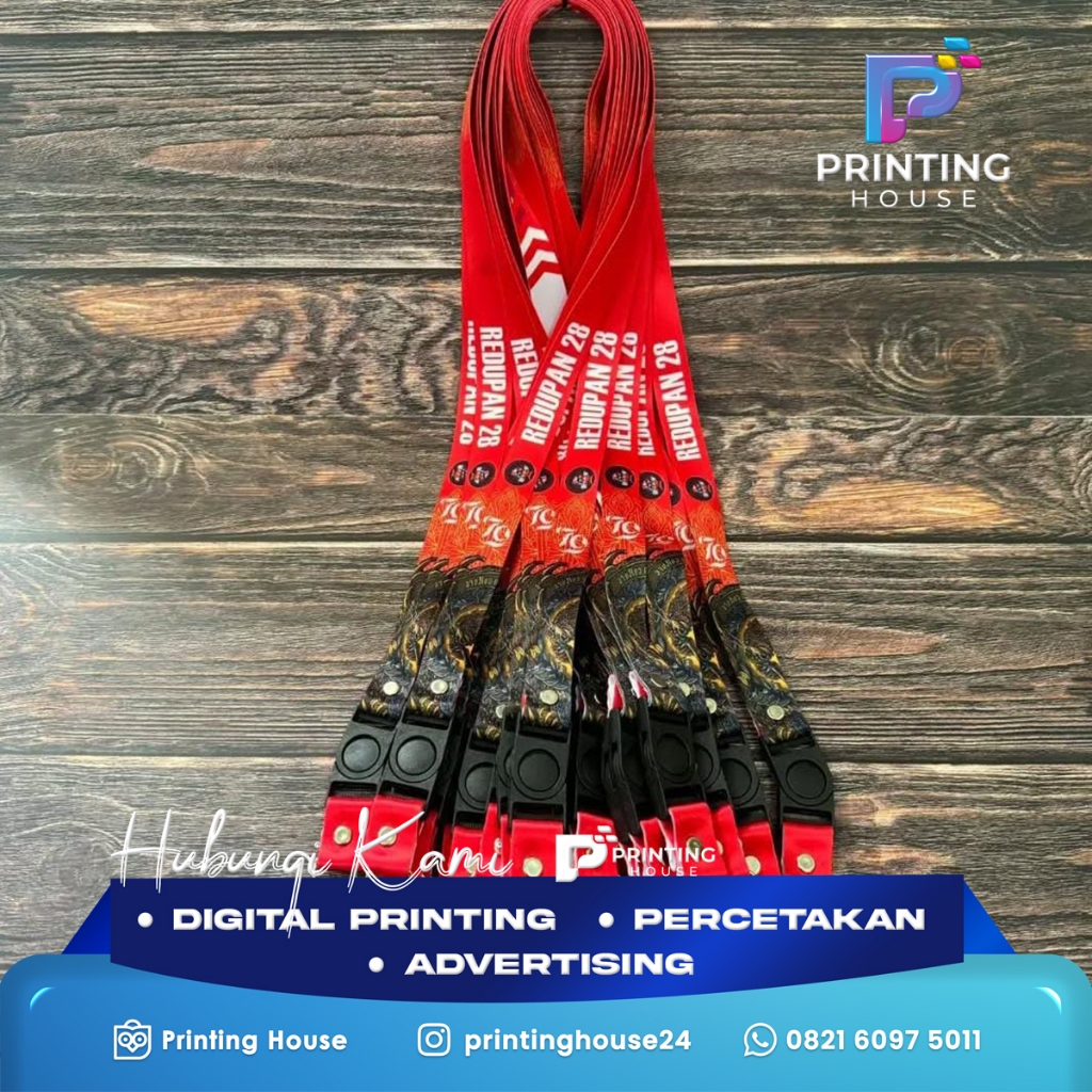 Jual Cetak Tali Lanyard Custom Logo Nama Full Color | Shopee Indonesia