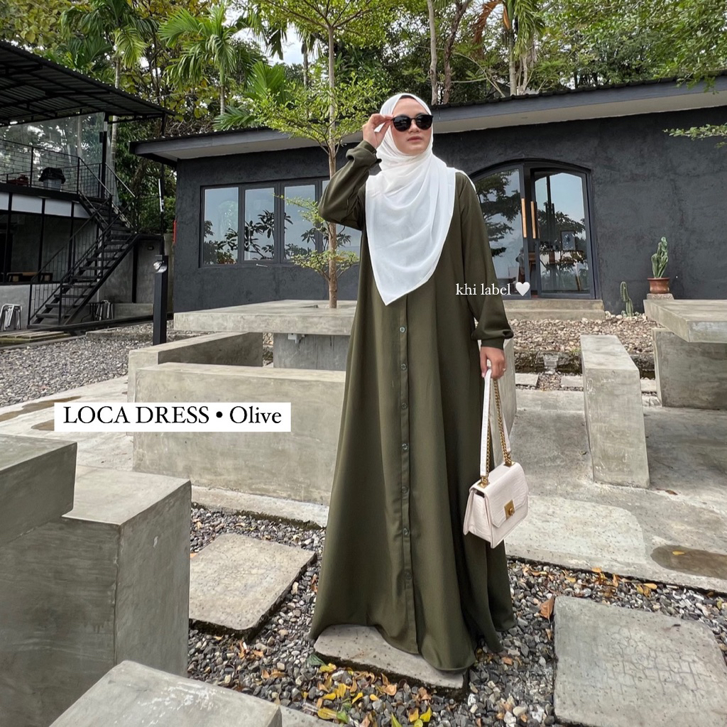 Jual LOCA DRESS GAMIS FULL KANCING | Premium Dress | Gamis Premium BIG ...