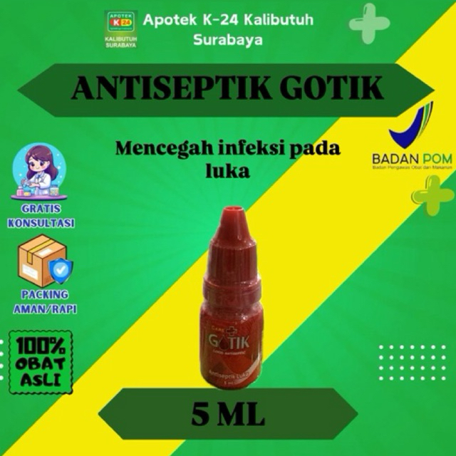Jual ANTISEPTIK GOTIK 5 ML | Shopee Indonesia