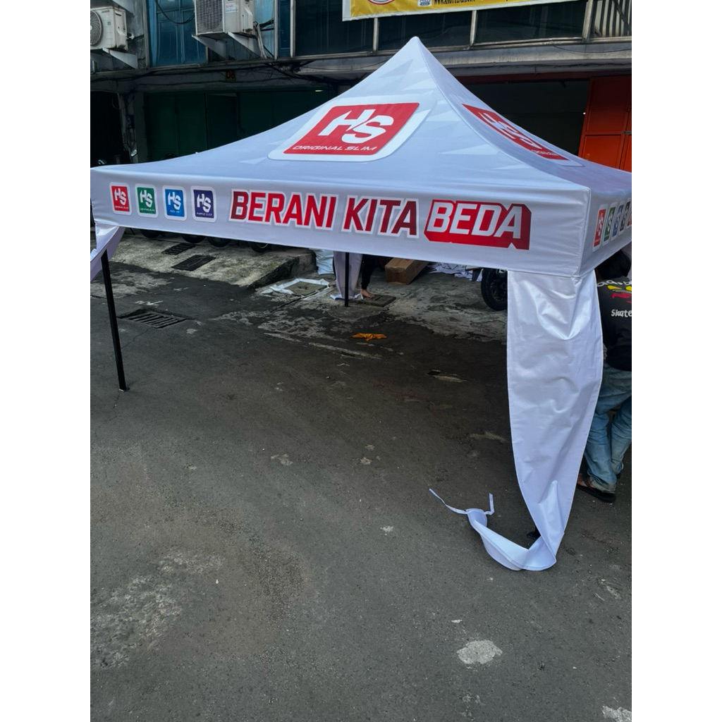 Jual Atap tenda lipat custome printing uk 3x3 | Shopee Indonesia