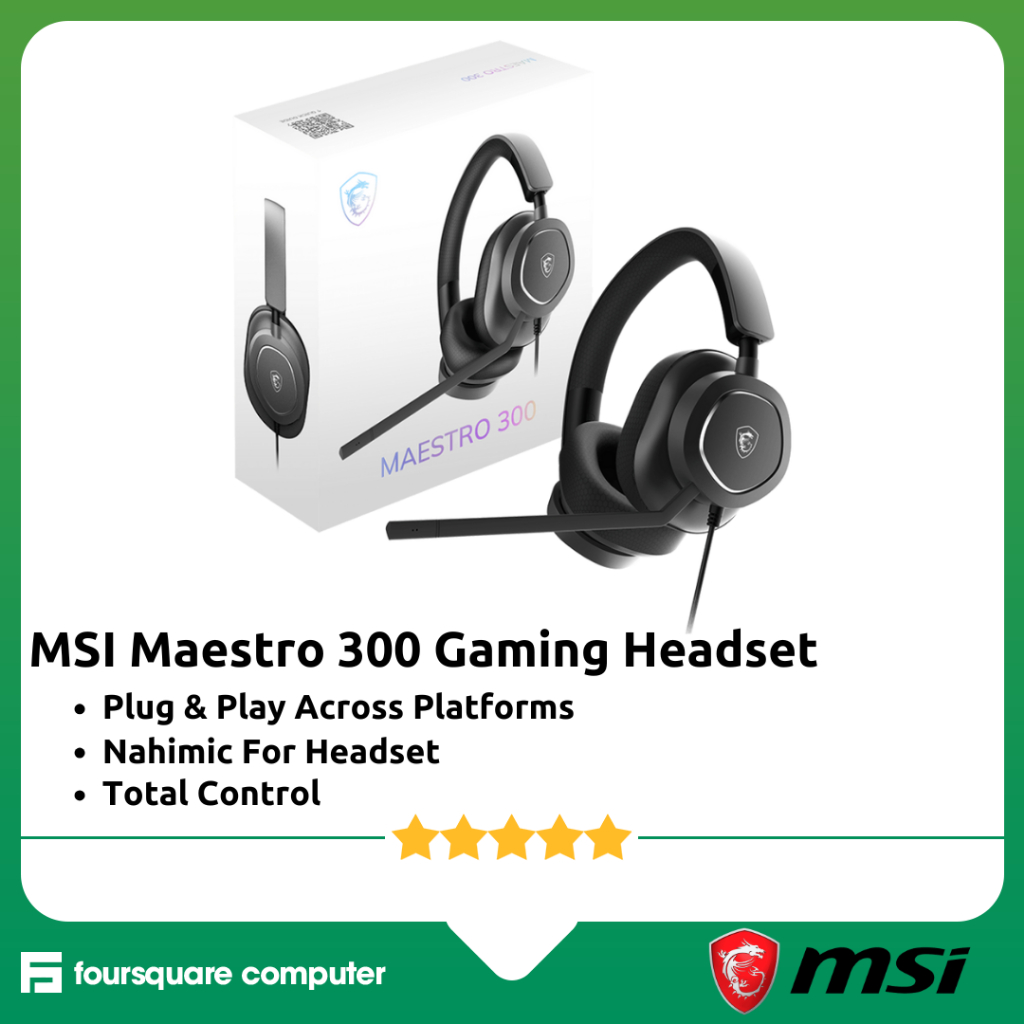 Jual MSI Maestro 300 Gaming Headset Symphony Unleashed Resmi | Shopee ...