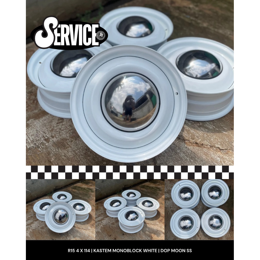 Jual VELG KALENG MONOBLOCK R15 + Dop Moon Stainless | Shopee Indonesia