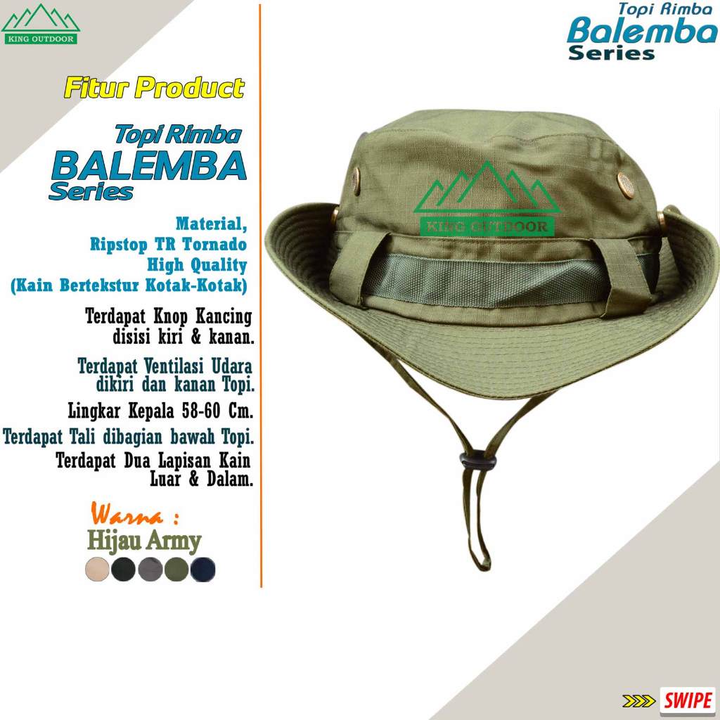 Jual Topi Koboy Pria Limited Edition Warna HIJAU ARMY | Topi Adventure ...
