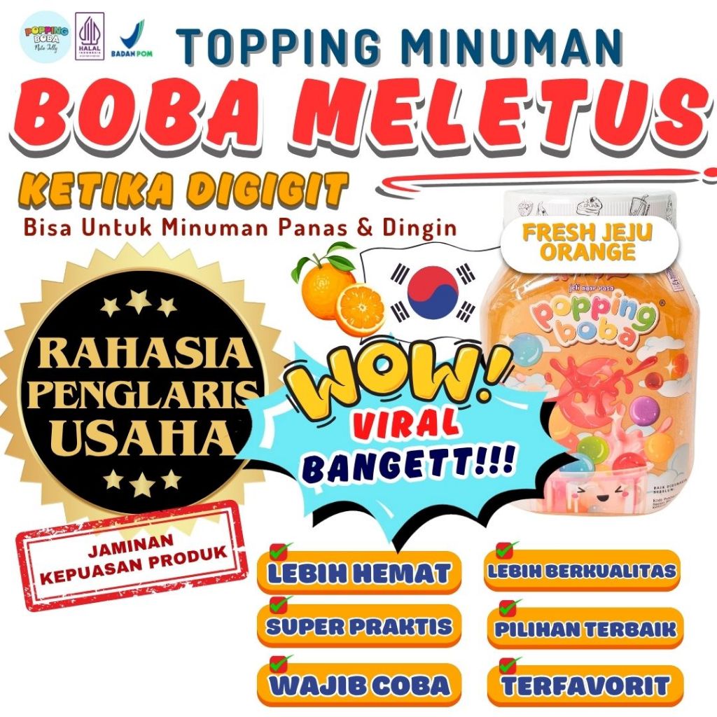 Jual Boba Meletus Dimulut Topping Minuman Instan - Popping Boba Pecah ...